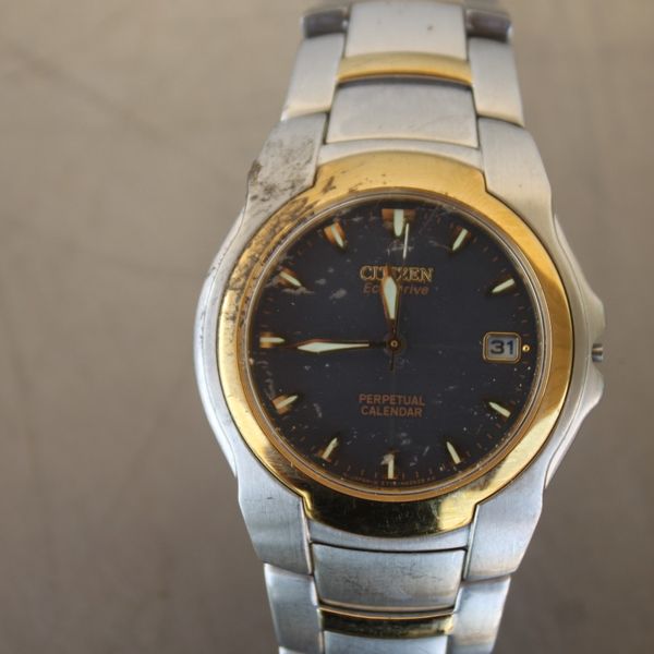 Citizen E760-H27066 Eco Drive Perpetual Calendar Stainless Mens Watch ...