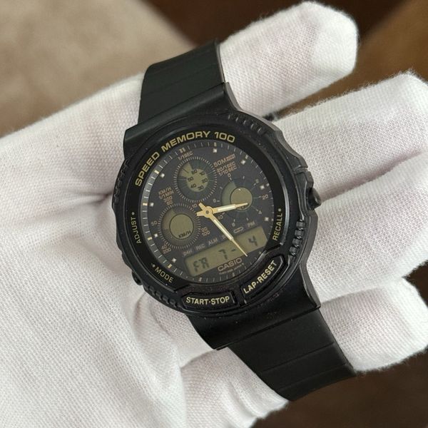 Rare Vintage Casio Speed Memory AW-20 Menâ s Ana-Digi Sports Watch Mod ...