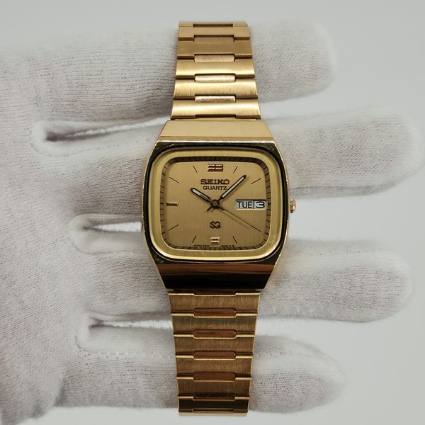 Seiko SQ Men's Vintage Gold Tone Day/Date Quartz Watch 8223-5089 | WatchCharts Marketplace