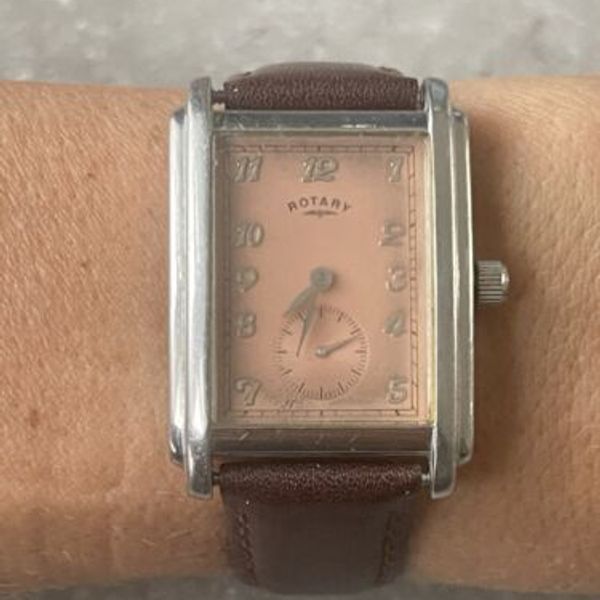 Vintage Rotary Tank Watch GS77800/25(12295) Dolphin Standard Leather ...
