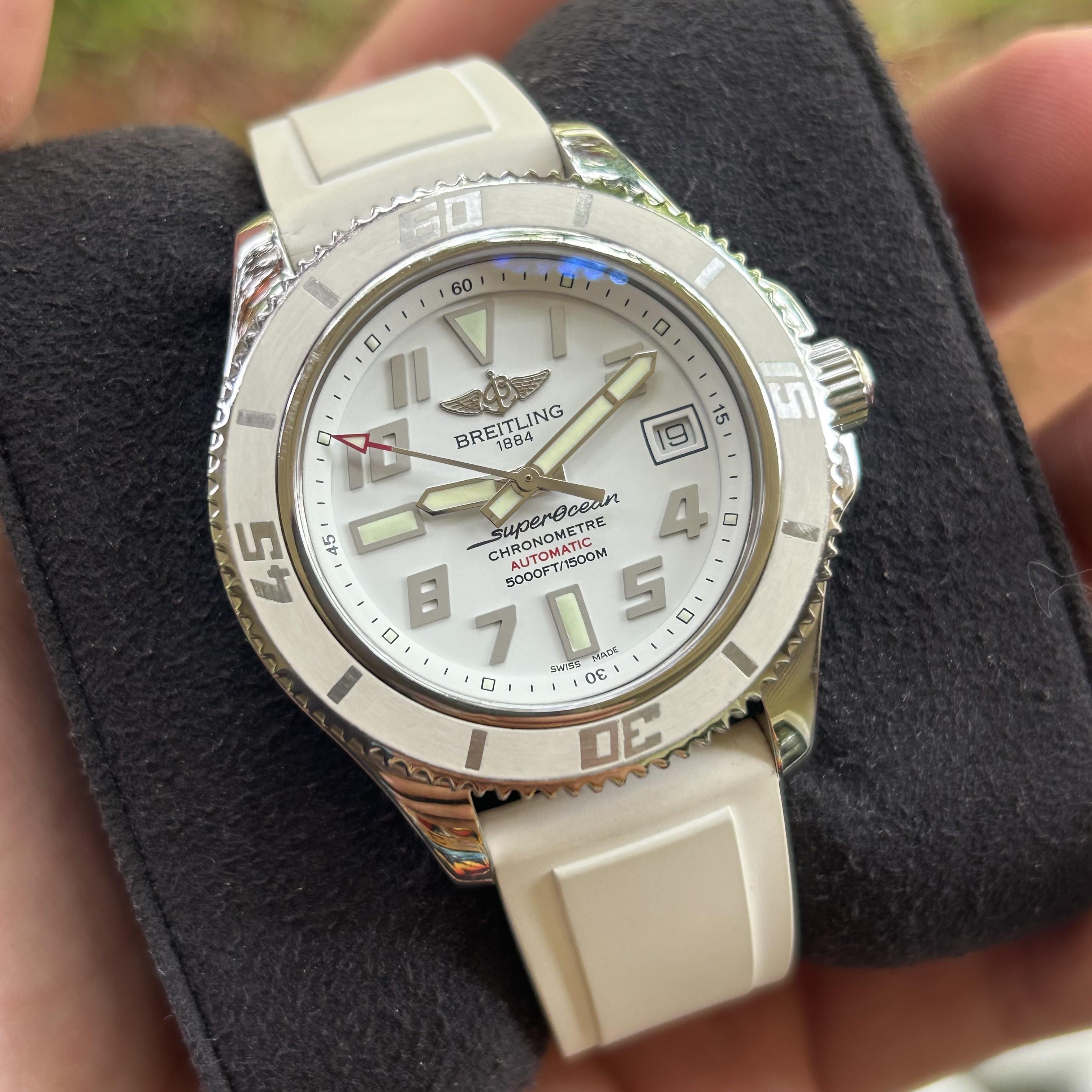 [WTS] Breitling Superocean 42 A17364 Rare White, Deployant Clasp ...