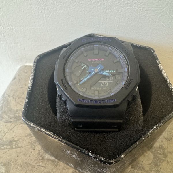 Casio G-Shock GA-2100VB 5611 Carbon Core Guard Digital Men's Watch Runs ...