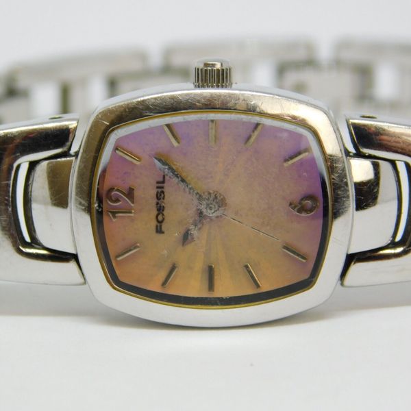 FOSSIL F2 ES-9749 Stainless Steel Quartz Women's Watch Sz. 7 1/4" New ...