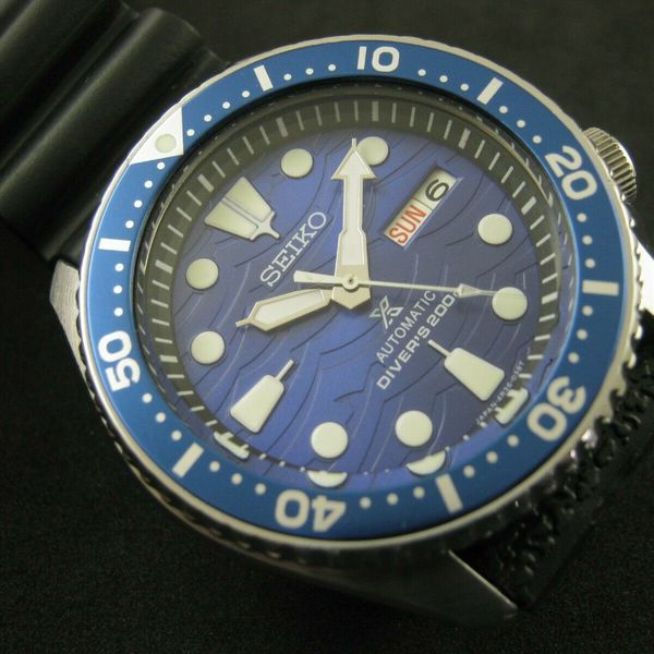 SEIKO SKX007 Mod Prospex Great White Shark NH36 Hack Winding Water ...