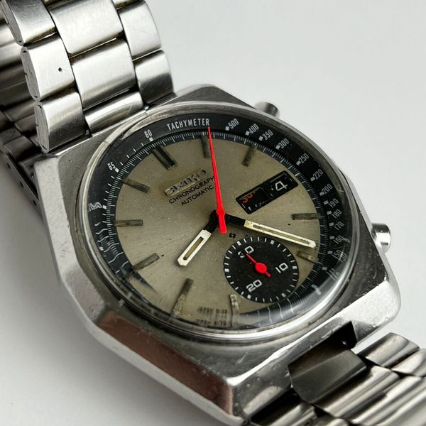 Vintage SEIKO 6139-7080 HEXAGON Automatic Chronograph Wristwatch Cal ...