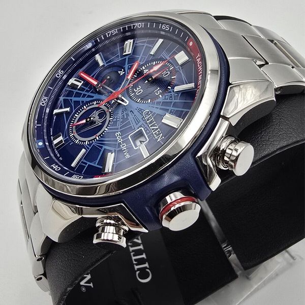 Citizen Marvel Spider-Man Eco-Drive Chronograph Blue Dial Men's Watch ...