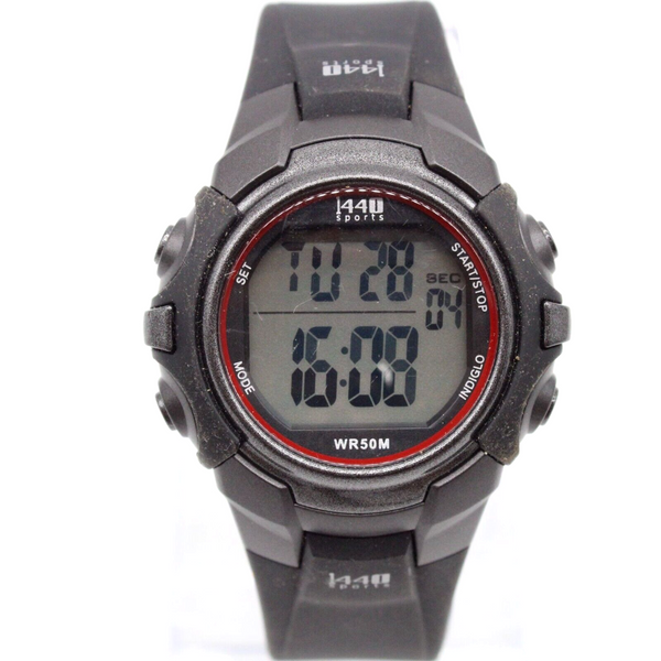 Vintage Timex Digital Watch Mens Black Tone Steel Marathon Indiglo Rubber Band | WatchCharts ...