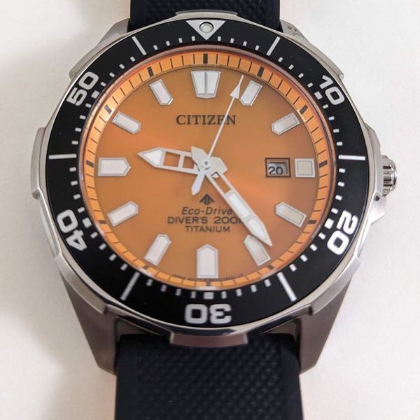 [$200 USD] Citizen Titanium ProMaster BN0200-05X Orange Dial Diver's ...