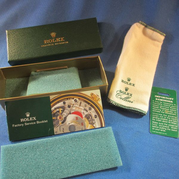 Watchmaker Estate Vintage Genuine Rolex Service Box, Brochure ...