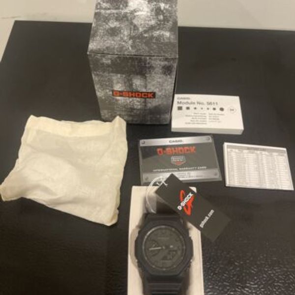 Men's Casio G-SHOCK Analog Digital Black Watch GA2100-1A1 New With Tags ...