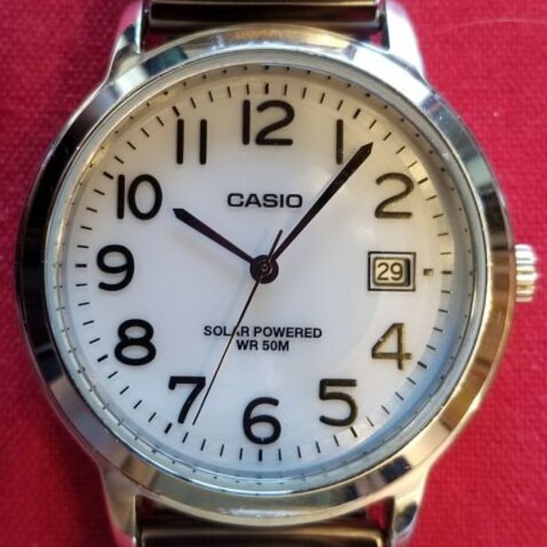 Casio Solar Powered WR 50M Date Wrist Watch-Model 5330- MTP-S100 ...