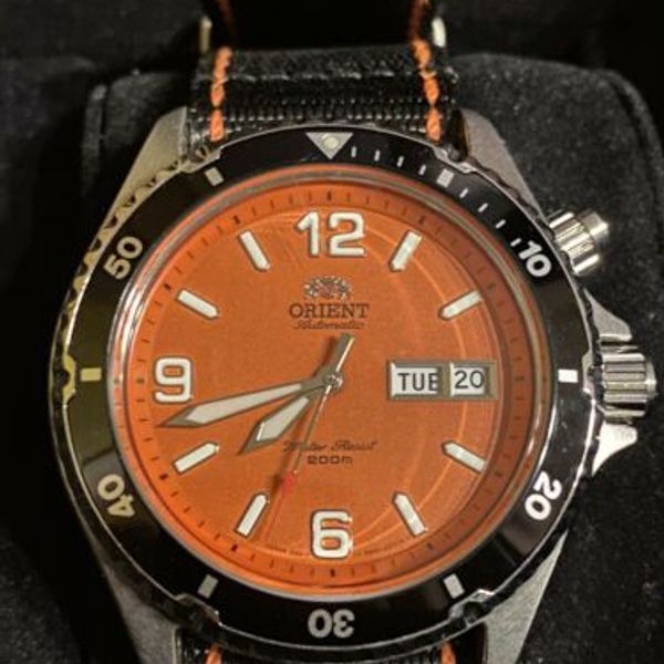 Orient Men's FEM65001MW Orange Mako Stainless Steel Automatic Dive ...