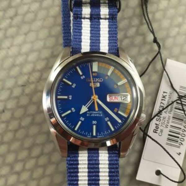 SEIKO SNK371K1 7S26 AUTOMATIC WATCH. BLUE RACER DIAL. BNWT. | WatchCharts