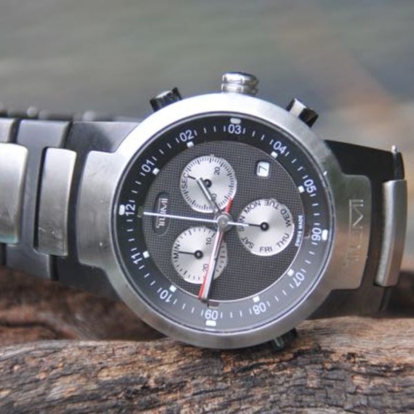 Very Rare Tumi Swiss Made Alarm Chronograph with Ion Plated Case and ...