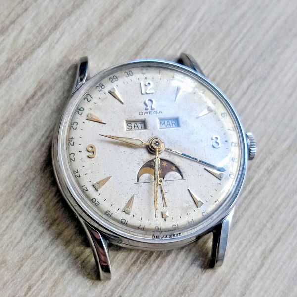 Omega Cosmic moonphase vintage 1950s | WatchCharts Marketplace