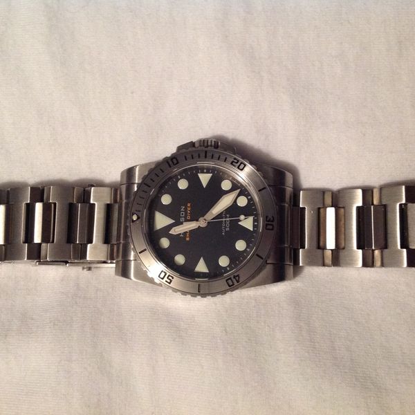 Helson Shark Diver 42mm gray dial SS bezel SOLD | WatchCharts Marketplace