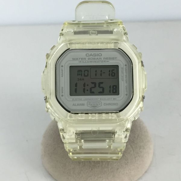 [Used] CASIO Unopened / Quartz watch / Digital / Rubber / WHT / CLR ...