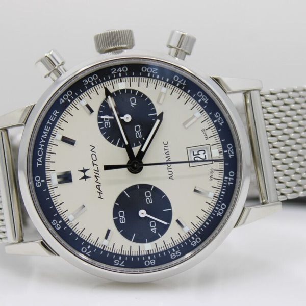 Hamilton American Classic Intra-Matic Auto 40 mm Chrono Watch W/ Box ...