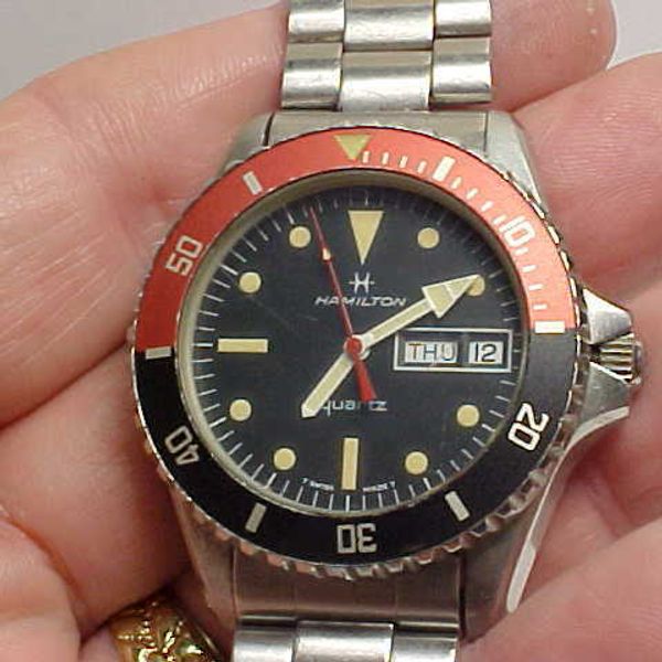 VINTAGE HAMILTON DIVERS WATCH MODEL 709-014-3 DAY/DATE QUARTZ MODEL ...