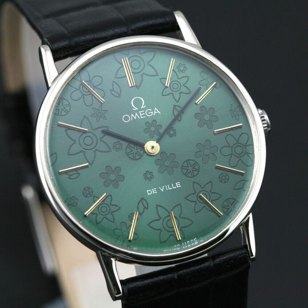 VINTAGE OMEGA DE VILLE CAL 625 MANUAL WINDING FLORAL DIAL MEN'S SWISS WATCH | WatchCharts ...
