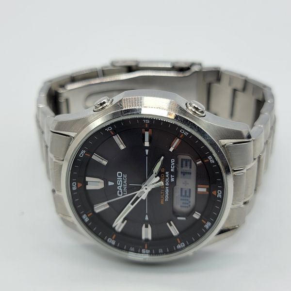 Casio Lineage LCW-M100 Tough Solar Men Watch 40mm Silver Tone Band ...