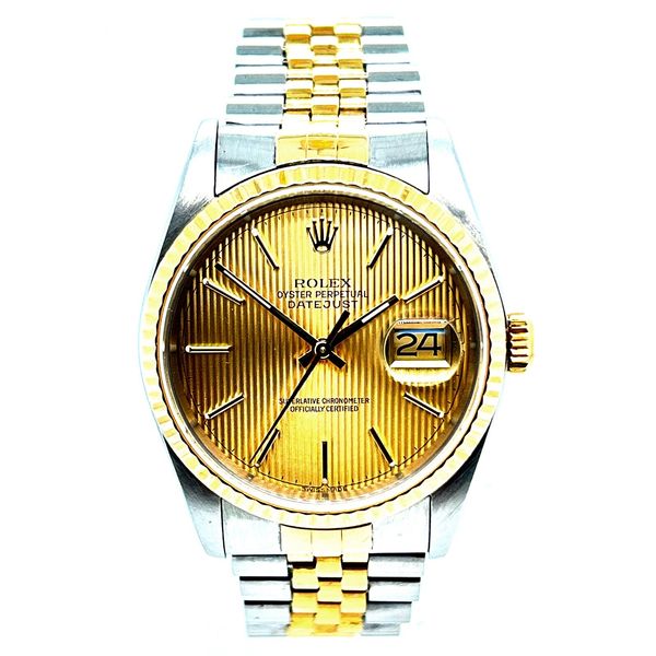 Rolex Oyster Perpetual Datejust COSC 18 KT Gold & Stahl Jubileeb ...