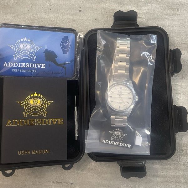 Addiesdive AD2030 36mm watch - Seiko VH31 quartz Movement - white dial ...