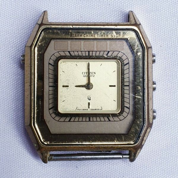 Vtg Citizen Alarm Chime 30-0047 Gold Plated Japan Analog Watch parts ...
