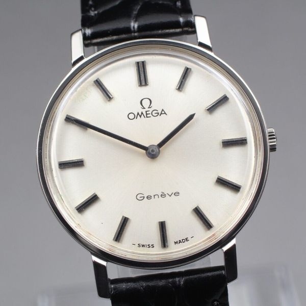 [MINT] Vintage OMEGA Geneve Cal.625 Silver Hand Winding Men's Watch ...
