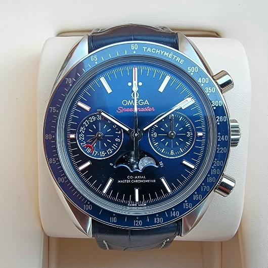Omega Speedmaster Moonphase Blue Dial 44mm, full set! | WatchCharts ...