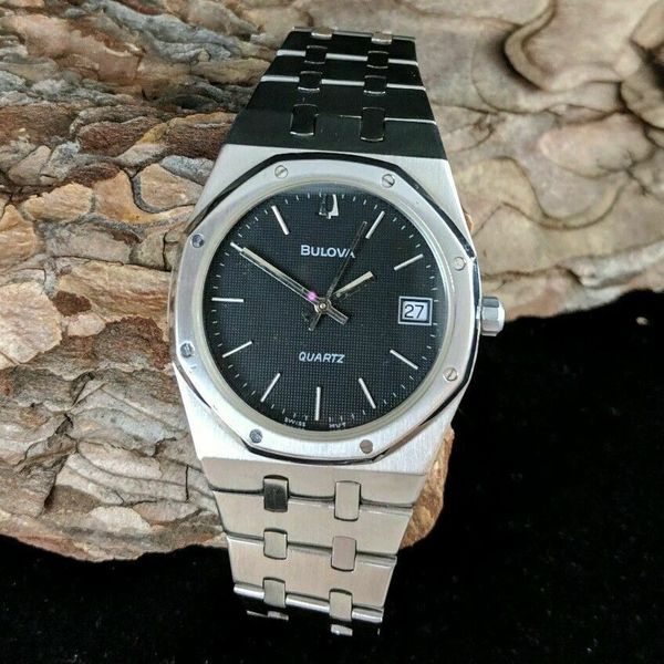 BULOVA Royal Oak Vintage Gerald Genta Stainless Steel Extra Links ap ...