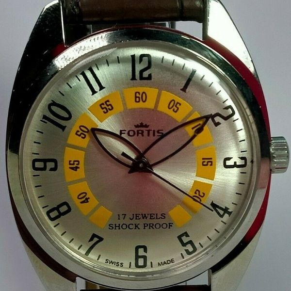 Vintage Fortis 17J Mechanical Hand Winding Movement Mens Analog Wrist ...