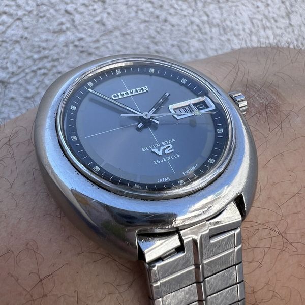 Vintage Citizen V2 Seven Star Automatic 25 Jewels S.steel Watch ...
