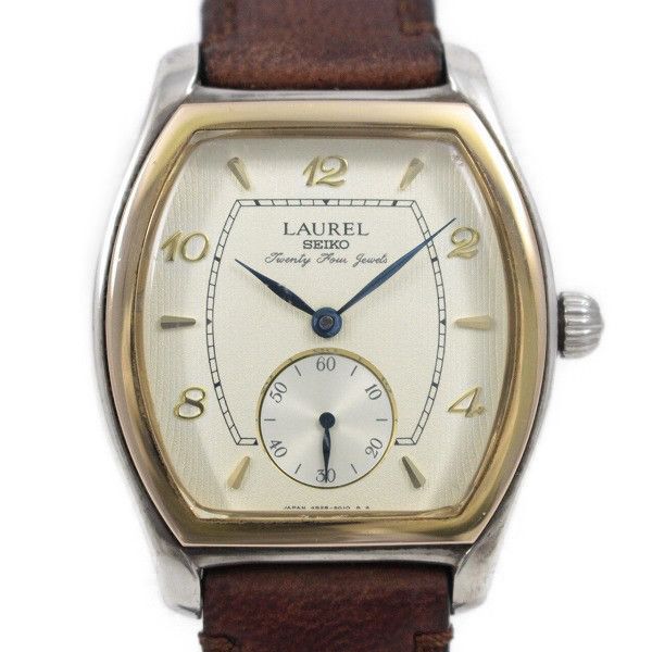 [Used] Seiko LAUREL Laurel Manual winding Men's watch Tonneau type ...