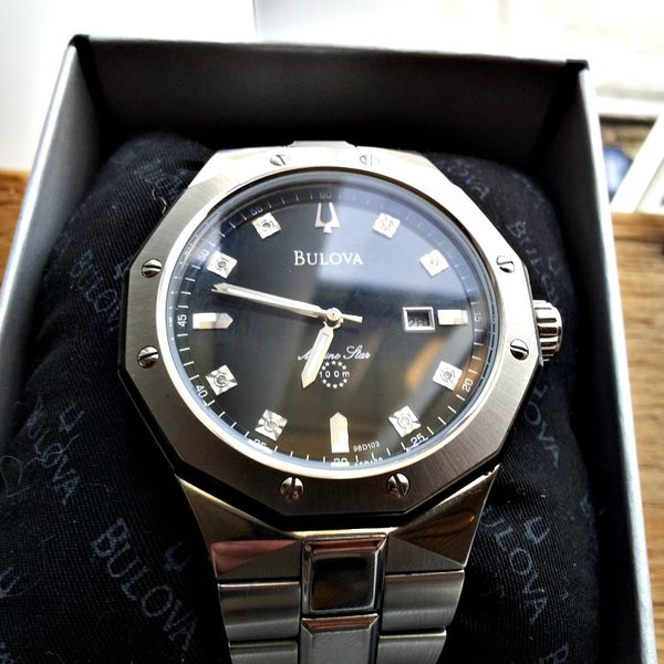 SOLD! BEAUTIFUL BULOVA 98D103 MARINE STAR! ROYAL OAK HOMAGE! ONLY $115 ...