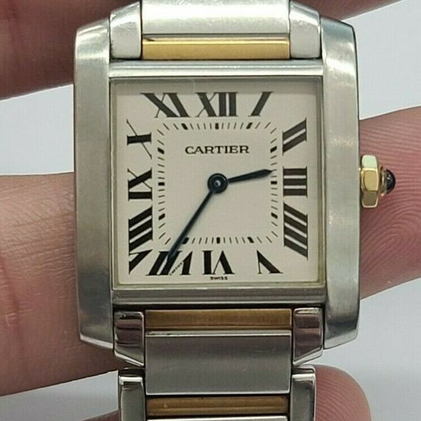 Cartier Tank Francaise 2301 Gold/Steel Mid-Size Quartz Luxury Ladies ...