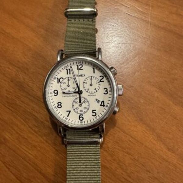 Timex Weekender Chronograph Green Nylon Band Mens Watch TW2P71400 ...