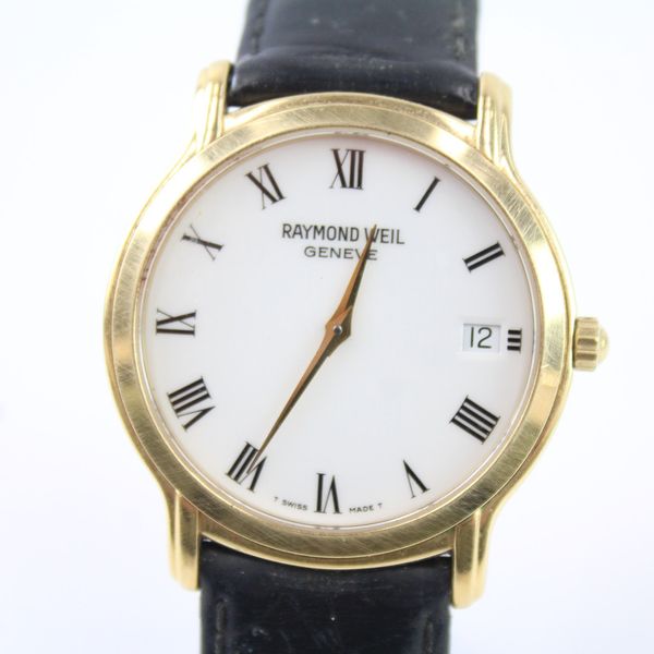 Mens Raymond Weil Gold Plated Dress Watch 5569 Quartz Working ...