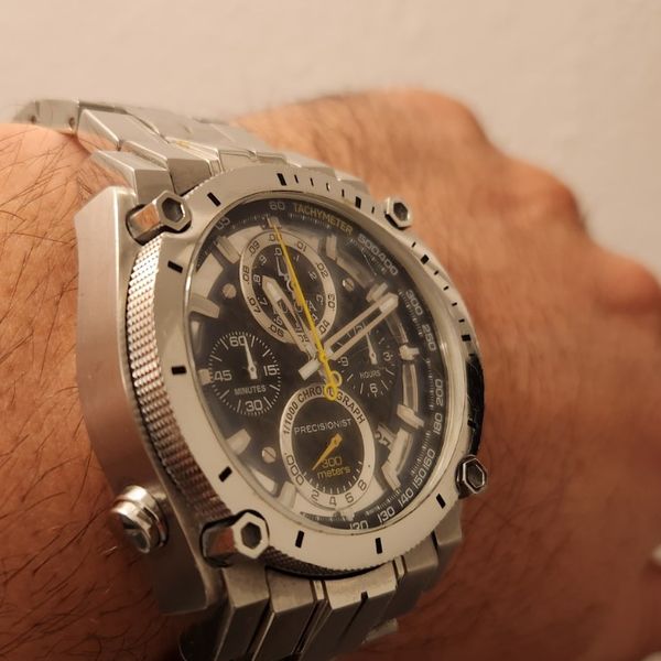 Bulova Men's Watch 96B175 Precisionist Quartz Chronograph Silver ...