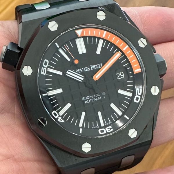 Audemars Piguet AP Royal Oak Offshore Diver 15707CE 15707 Black Dial ...