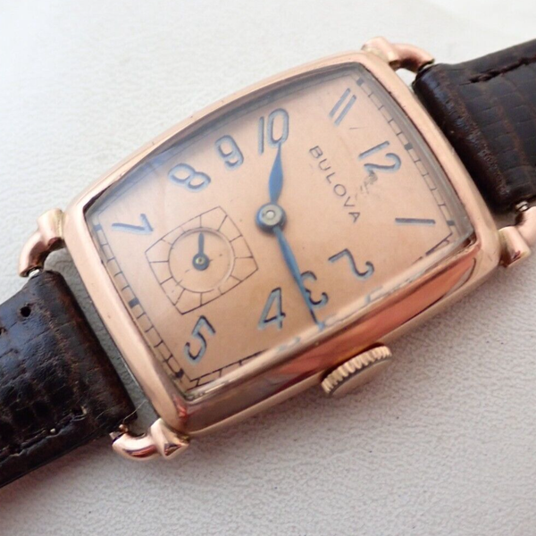 VINTAGE ART DECO MENS SWISS BULOVA 17 JEWEL WRISTWATCH WATCH ...