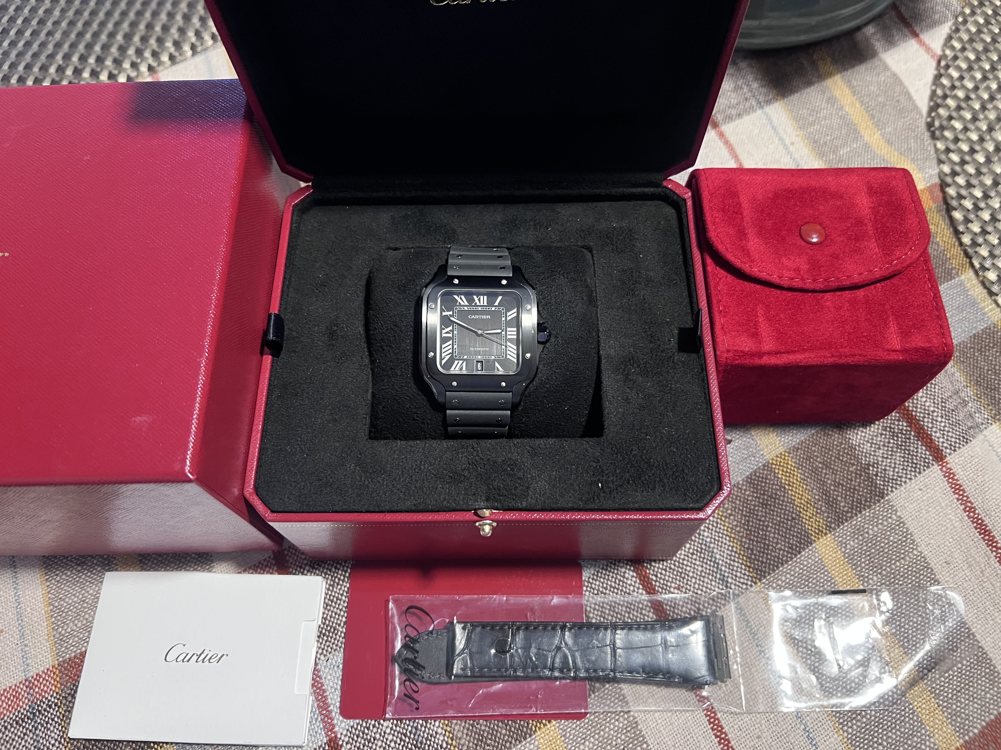 [$6,500 USD] FSOT: Cartier Santos Large ADLC WSSA0039 Full Set ...