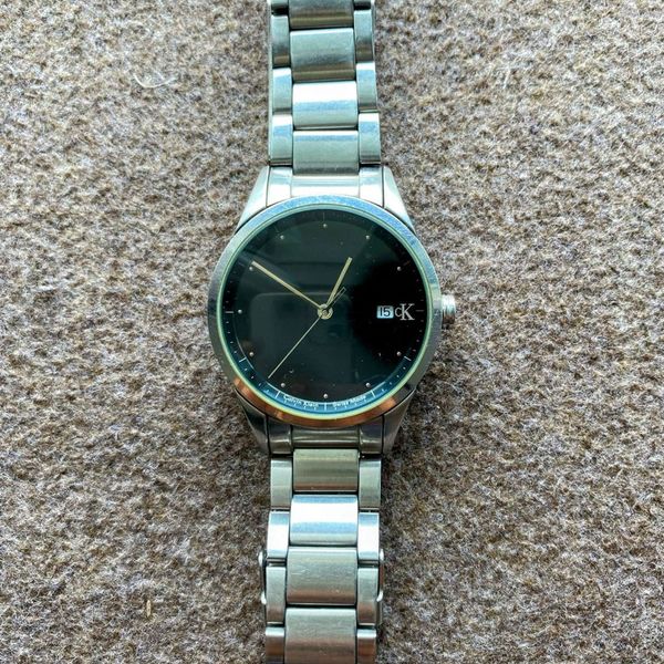 Swiss Made Calvin Klein CK Silver Stainless Steel Watch | WatchCharts ...
