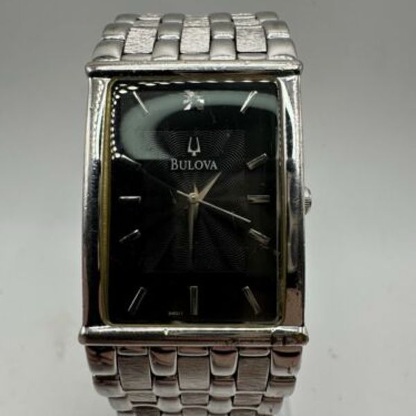 Bulova Rectangular Men's Quartz Dress Watch (C860466) -- Working Tank ...
