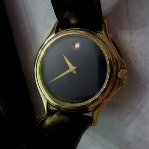 Classic Men's Movado Museum Watch Swiss Made Model 87 E4 0863 Goldtone ...