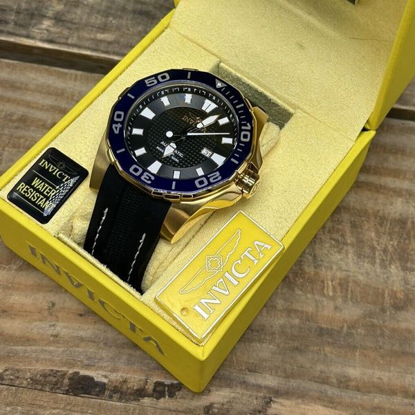 NEW Invicta Pro Diver Men's Watch Automatic Gold Black 30505 Limited ...