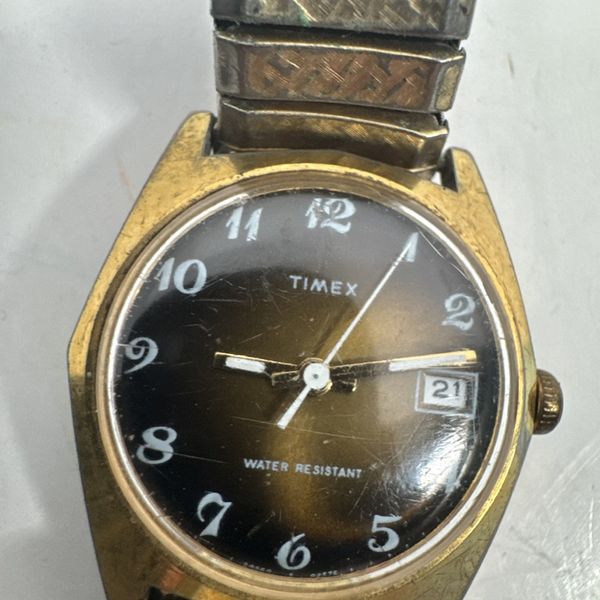 Vintage Timex Watch Golden Date Excellent Shape RARE! Works ...
