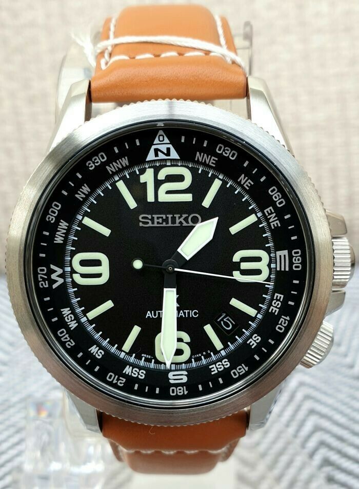 SEIKO PROSPEX MEN'S AUTOMATIC/HAND WINDING COMPASS 100m WATCH SRPA75K1 ...