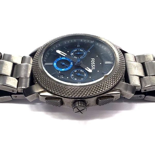 Fossil FS4931 Machine Chronograph Smoke Stainless Steel Men's Watch ...