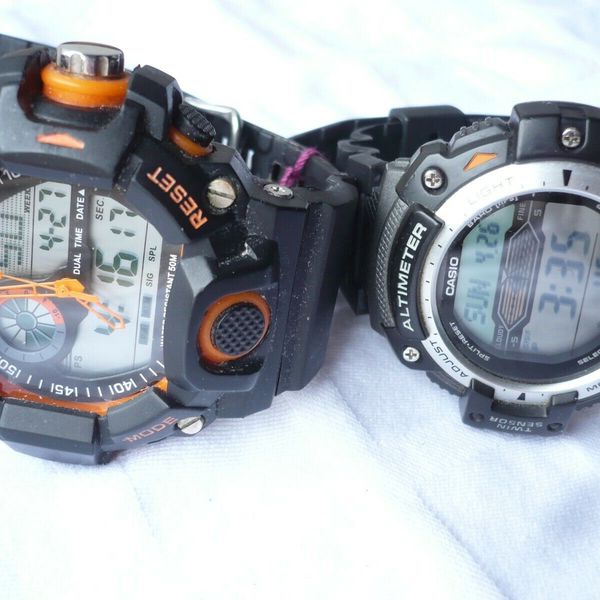 Casio 3202 SGW-300 Twin Sensor Baro Temp Alt & Wind River digital ...